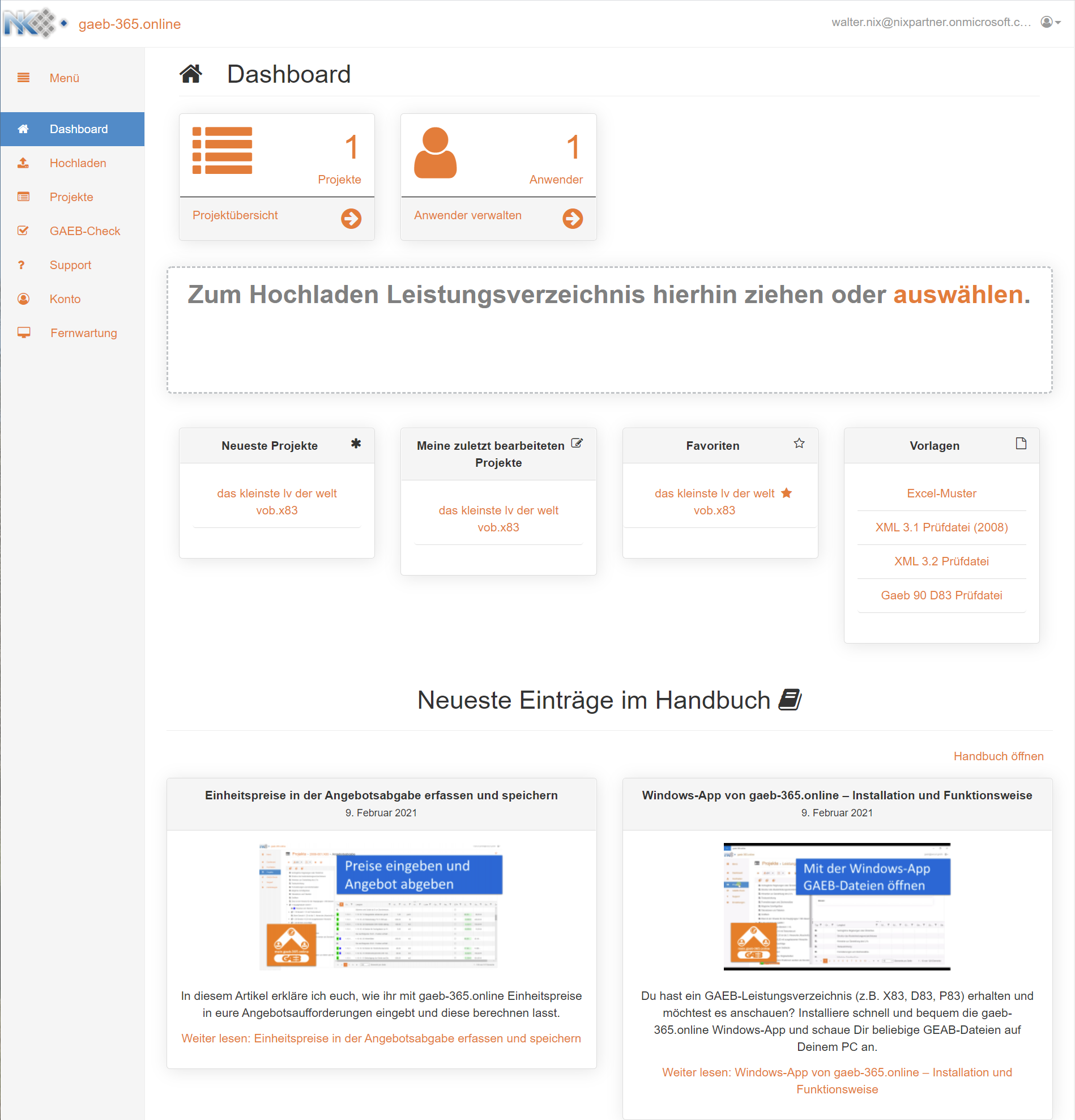 gaeb 365 online im neuen Design Jetzt noch einfacher